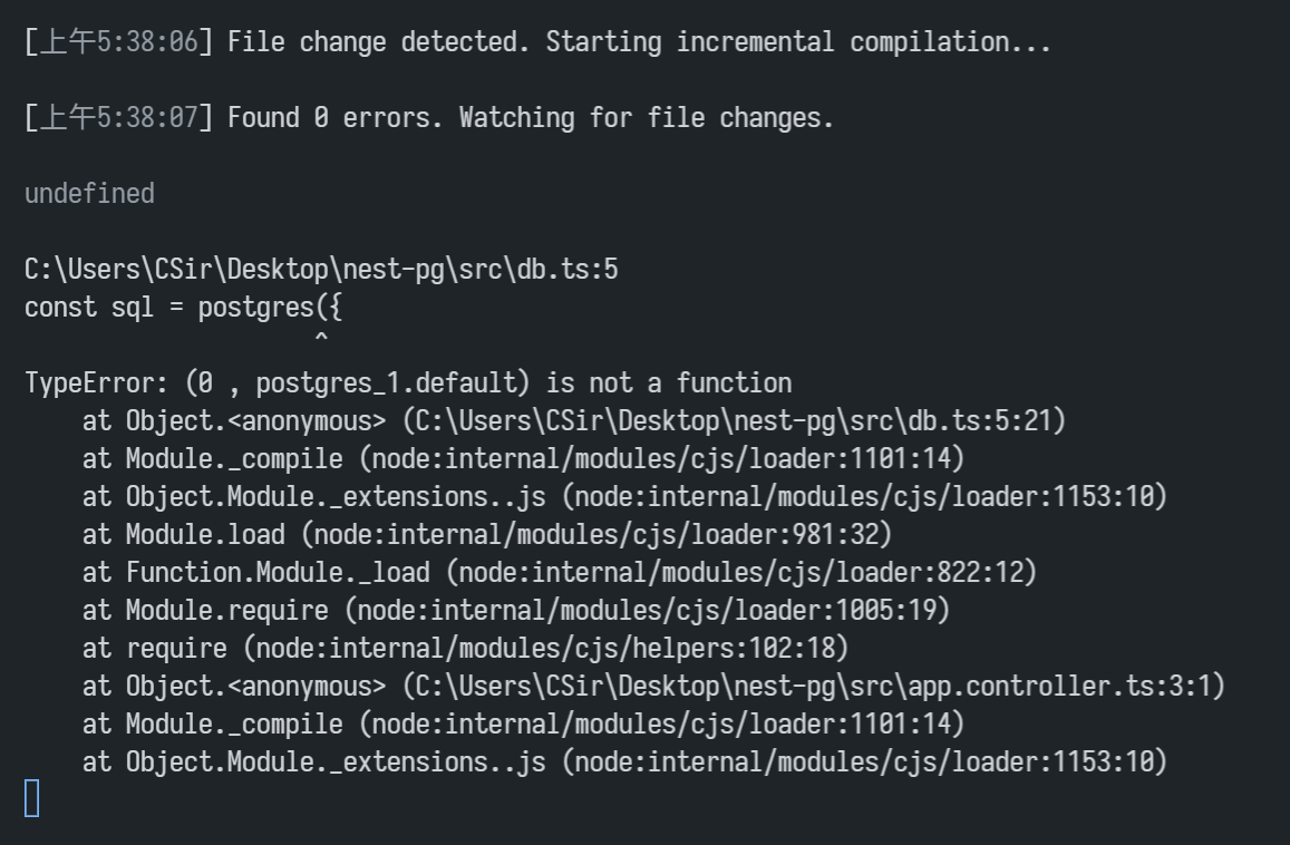 Not Working With Latest Nestjs · Issue 297 · Porsager Postgres · Github
