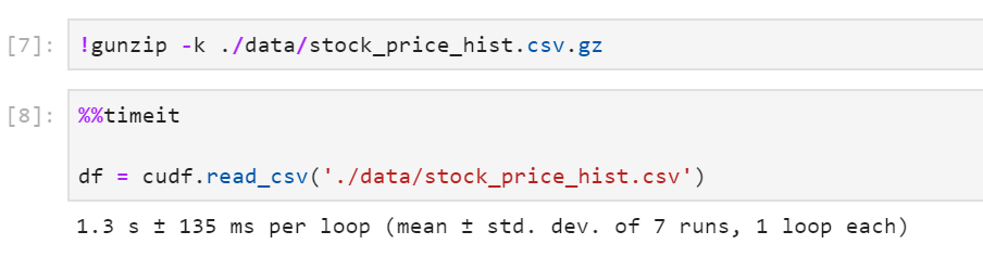 [FEA] csvStockLoader.py and stockNameLoader.py - Use cudf.read_csv() insteand of pandas.read_csv ...