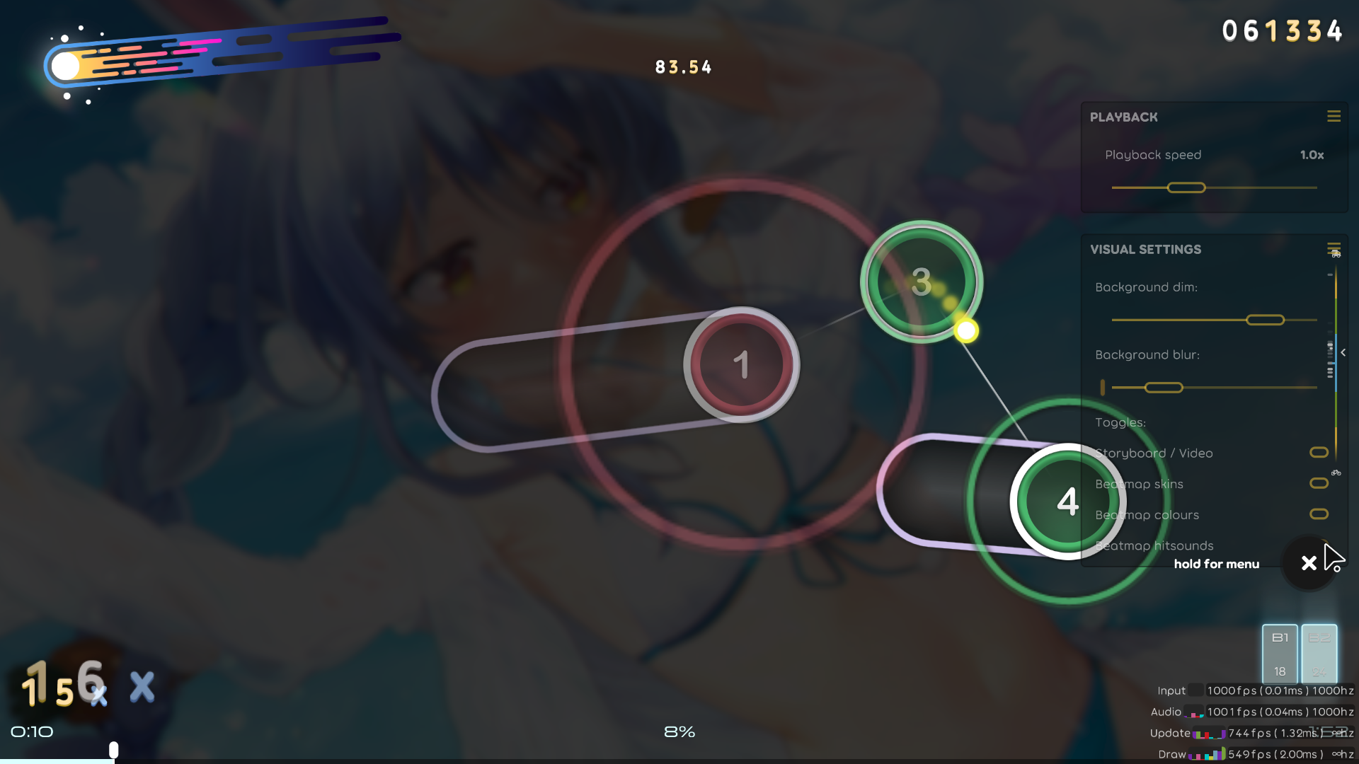 Hold for menu button overlaps with visual settings · Issue #11584 · ppy/osu · GitHub