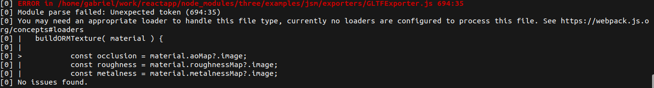 trying to import GLTFExporter in NX after threeJS 136 throws an error ...