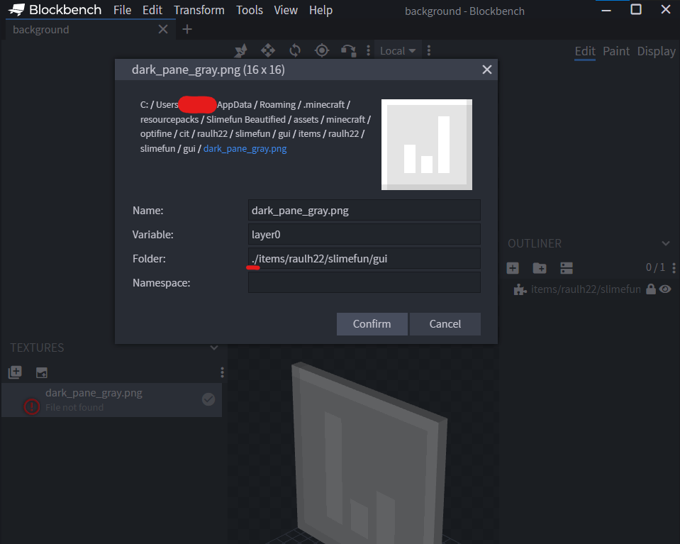[Issue] BlockBench improperly reading the directory location of textures for Optifine · Issue ...