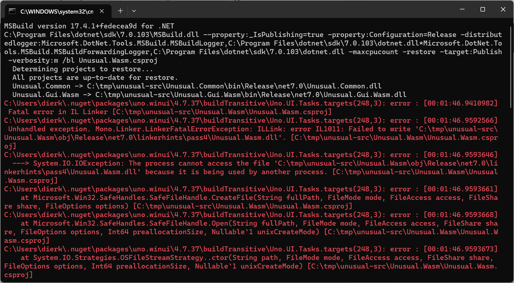 LinkerHints generation should cancel properly · Issue #11335 · unoplatform/uno · GitHub