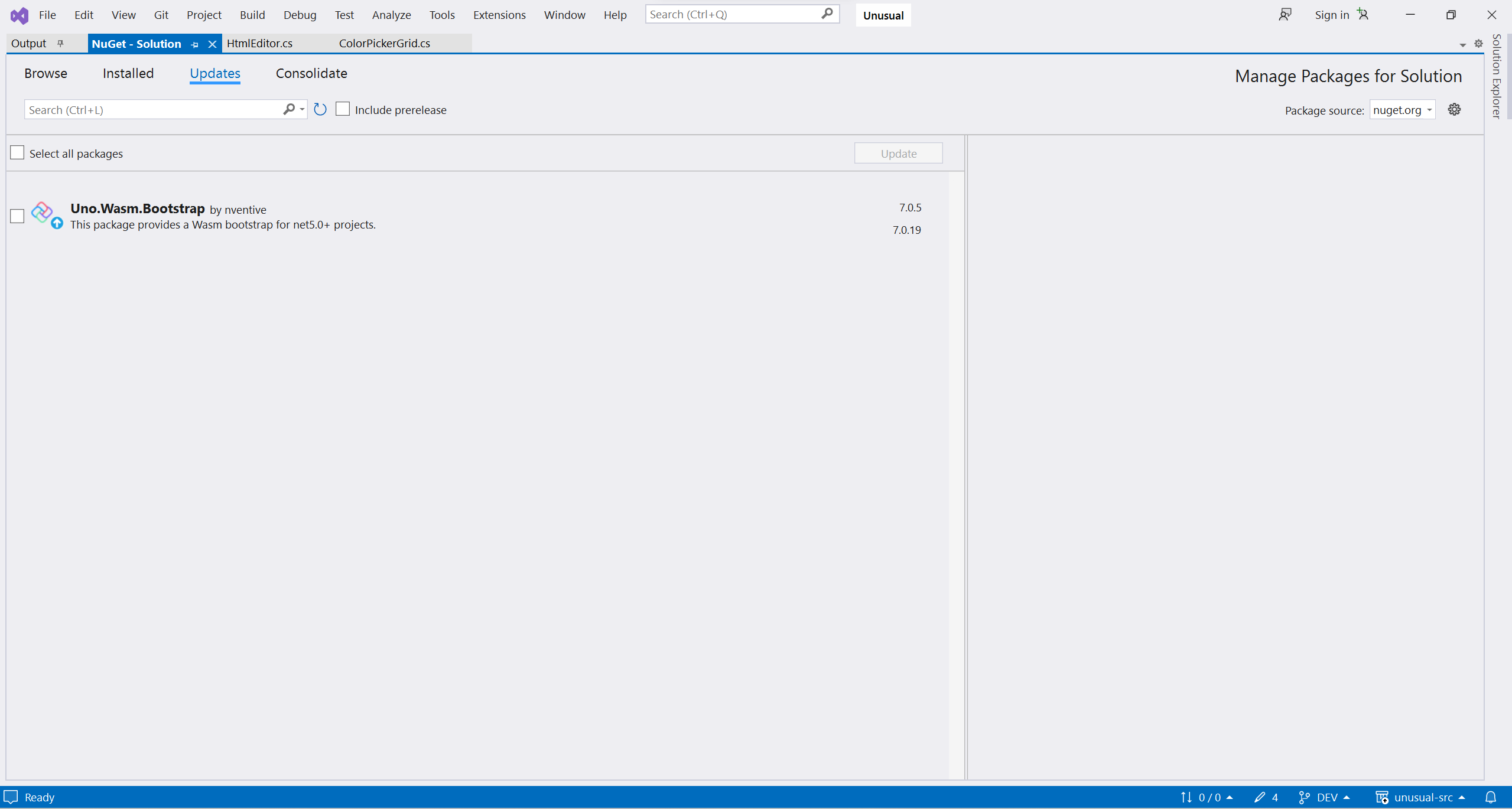 [WASM] Warning in VS after updating to UNO 4.8 · unoplatform uno · Discussion #11766 · GitHub