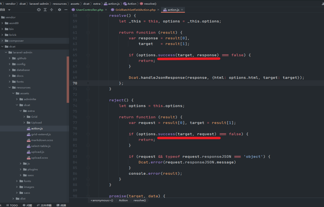 为什么这两个地方都使用success？ · Issue #1961 · jqhph/dcat-admin · GitHub