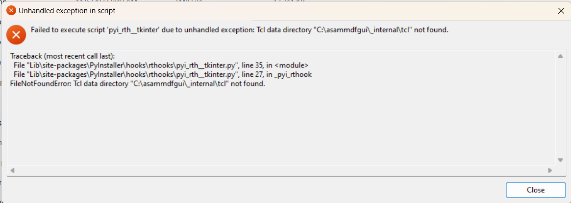 asammdf GUI 7.3.17 build on Windows 11: Unhandled exception · Issue #944 · danielhrisca/asammdf ...