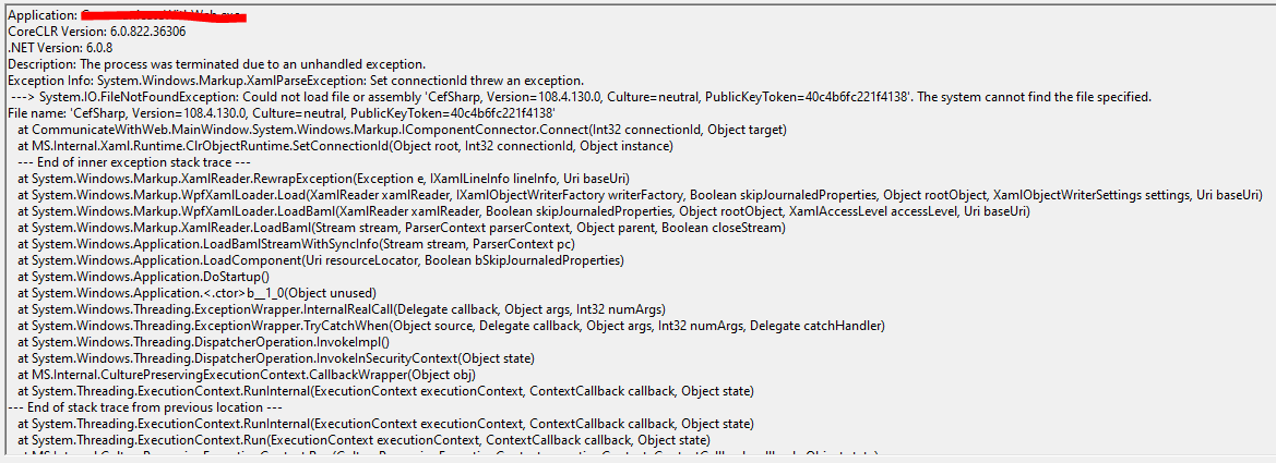 Could Not Load File Or Assembly Cefsharp · Cefsharp Cefsharp · Discussion 4352 · Github