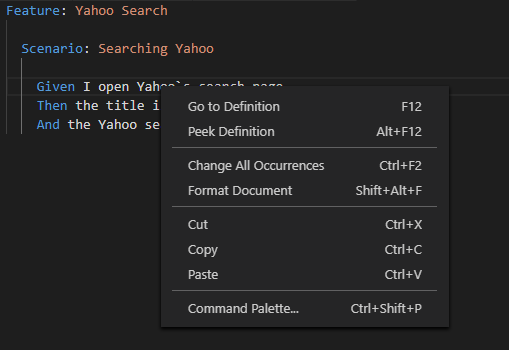 How to generate step definition from feature file · Issue #257 ...