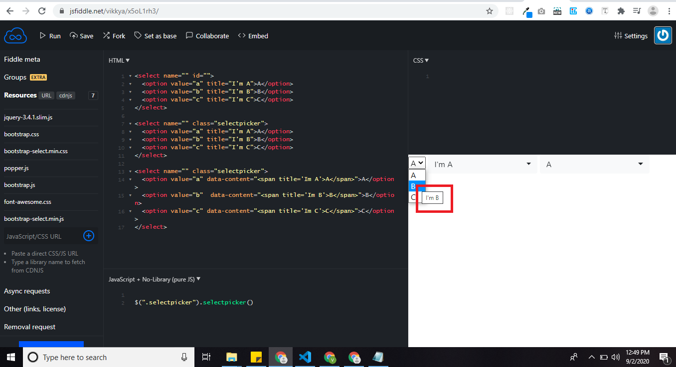 options mouseover title doesn't work · Issue #2520 · snapappointments/bootstrap-select · GitHub