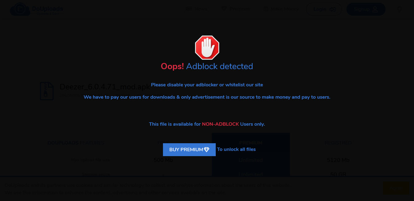 [Anti-adblock] douploads.com · Issue #232 · NanoAdblocker/NanoFilters · GitHub