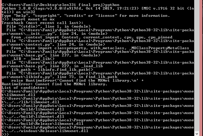 Runtimeerror Cannot Find The Mxnet Library · Issue 15787 · Apachemxnet · Github 