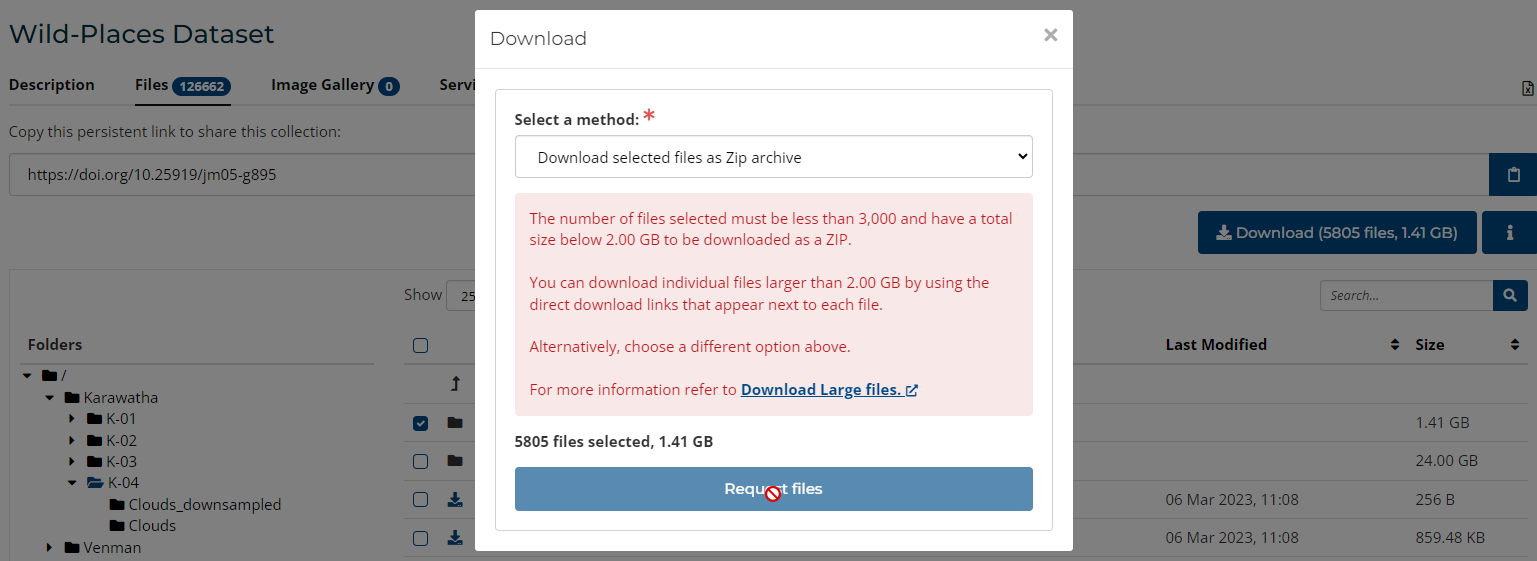 Unable to download the dataset conveniently · Issue #6 · csiro-robotics/Wild-Places · GitHub