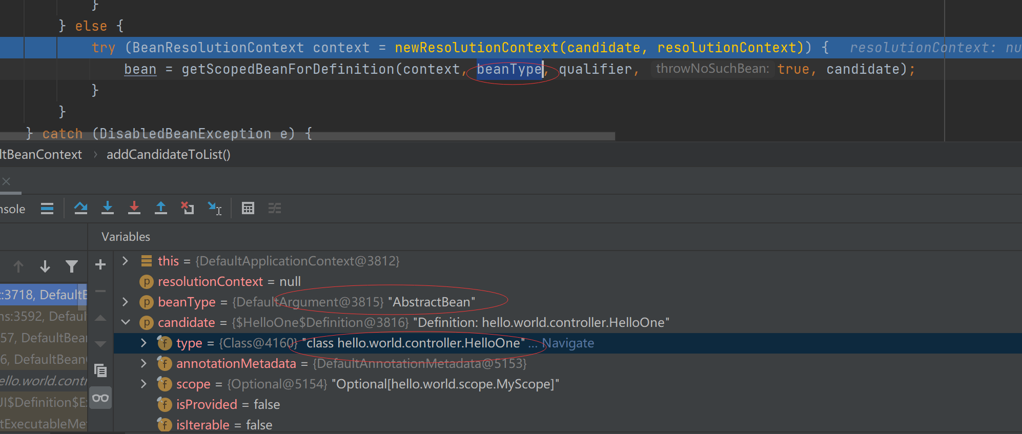 get duplicate bean if use ApplicationContext.getBeansOfType method with CustomScope · Issue ...