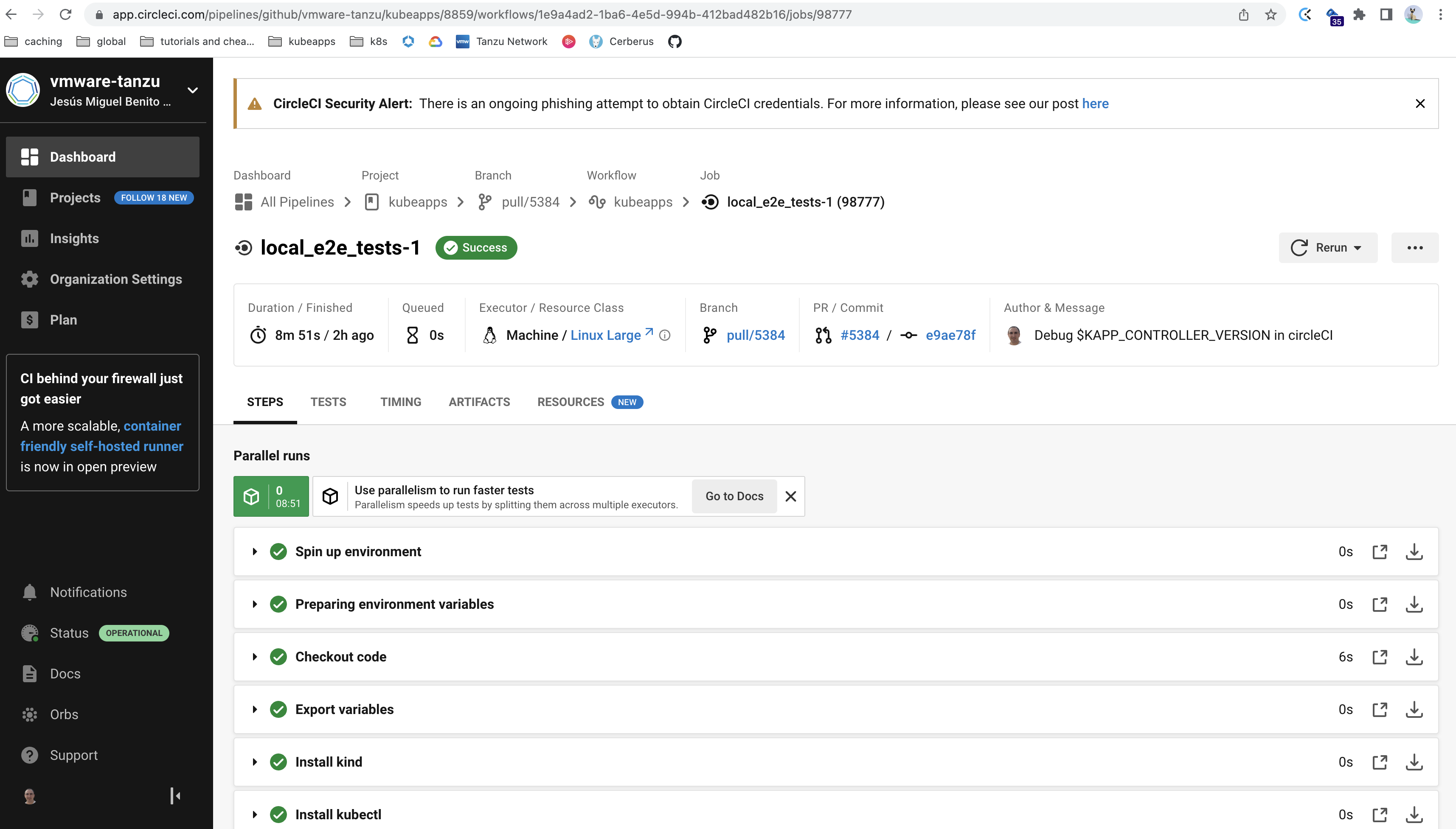 Circleci Workflow Is Not Properly Handling Config Values · Issue 5416 · Vmware Tanzukubeapps