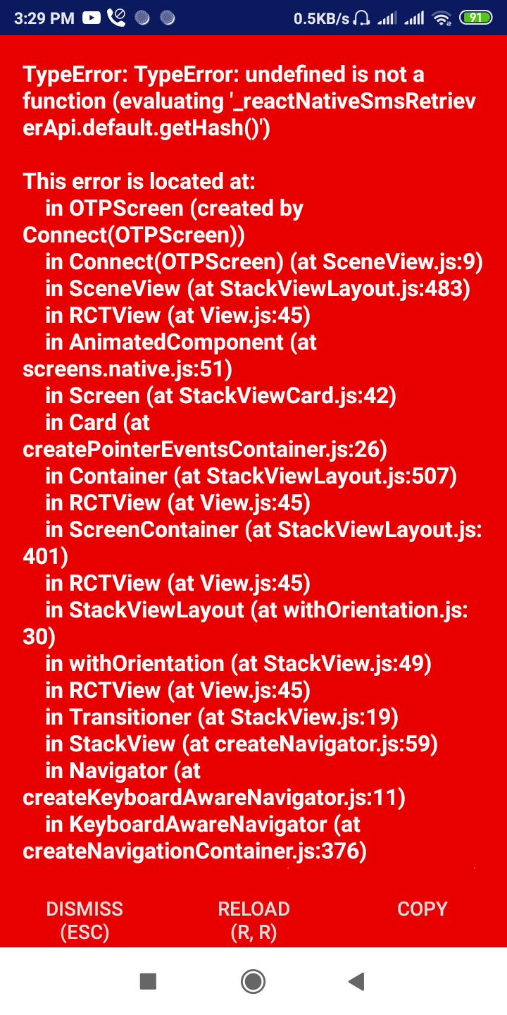 Timeout Error Listener Never Returns Event Message From