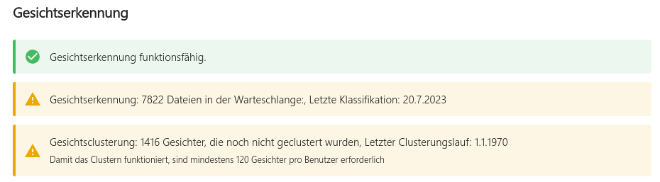 "Last Classification" date for Face Recognition not Updated (but Classification was Running ...