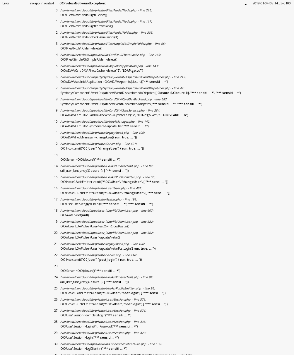 OCP\Files\NotFoundException related to user's avatar · Issue #8635 · nextcloud/server · GitHub