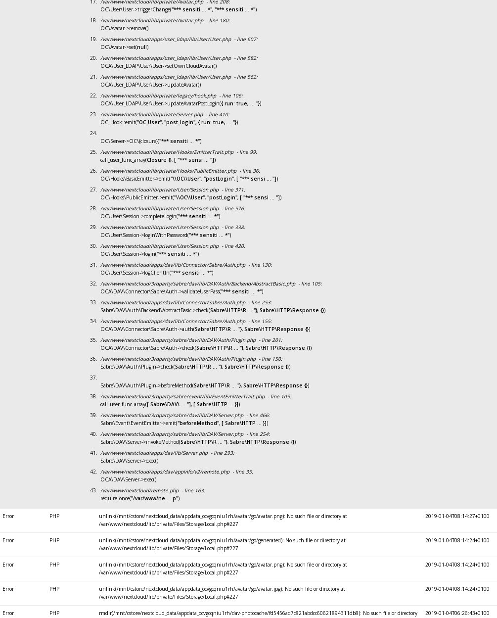 OCP\Files\NotFoundException related to user's avatar · Issue #8635 · nextcloud/server · GitHub