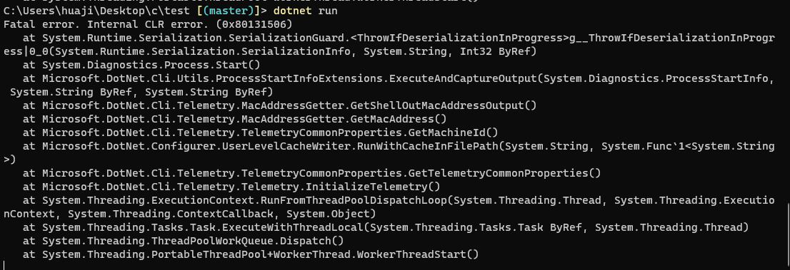 8 0 100 Rc 1 23455 8 Run Dotnet Run Will Crash · Issue 92050 · Dotnet Runtime · Github