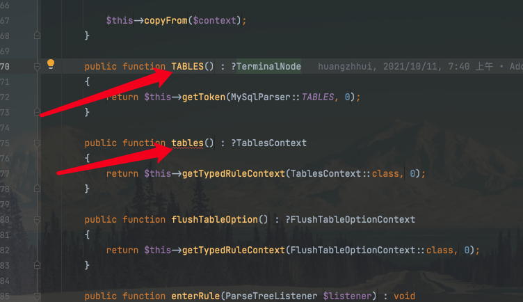 Tables function Occurs repeatedly in a class in php · Issue #3388 · antlr/antlr4 · GitHub