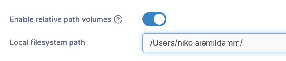 'Enable relative path volumes' clones the full repository for every ...