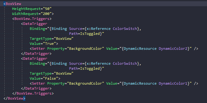 Dynamicresources Set In Different Conditions Of Datatrigger Correctly Applies Only Value Set In
