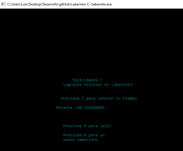 GitHub - lufarapCode/Laberinto-C-: Laberinto desarrollado en C++