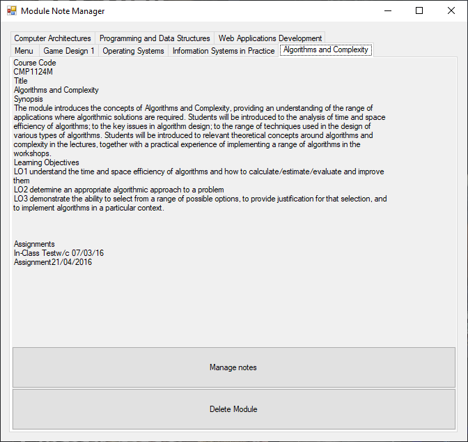 GitHub - OnisBrown/module-note-taker: first year programming and data structures assignment