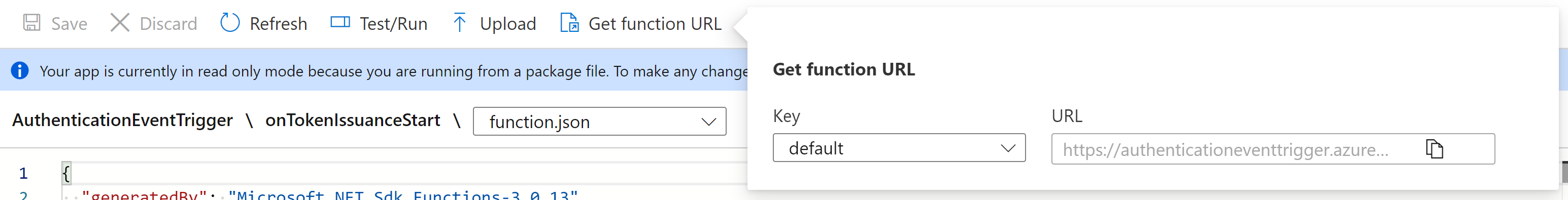 Enable "Get Function URL" command for "authenticationEventTrigger" by joechung-msft · Pull ...