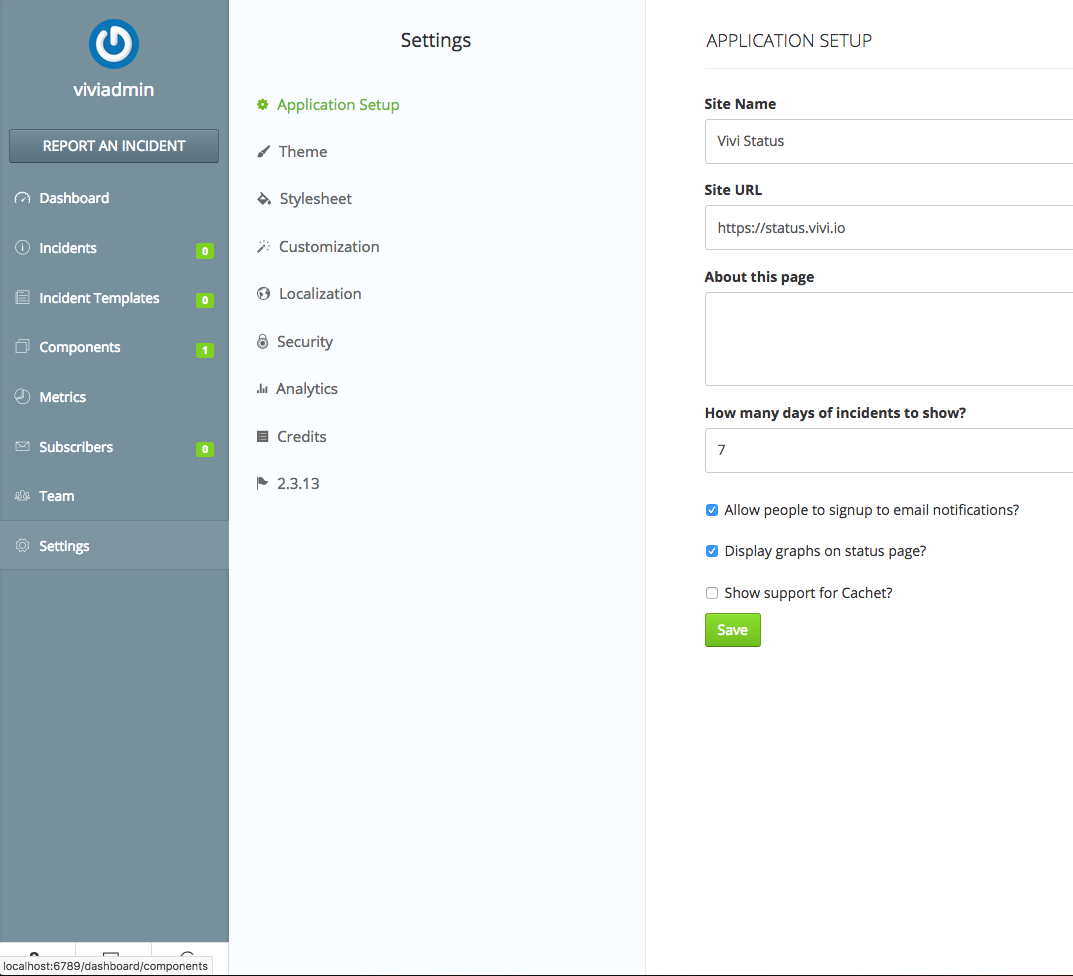 Setting Site URL doesn't change most site links from localhost: · Issue #262 · cachethq/Docker ...