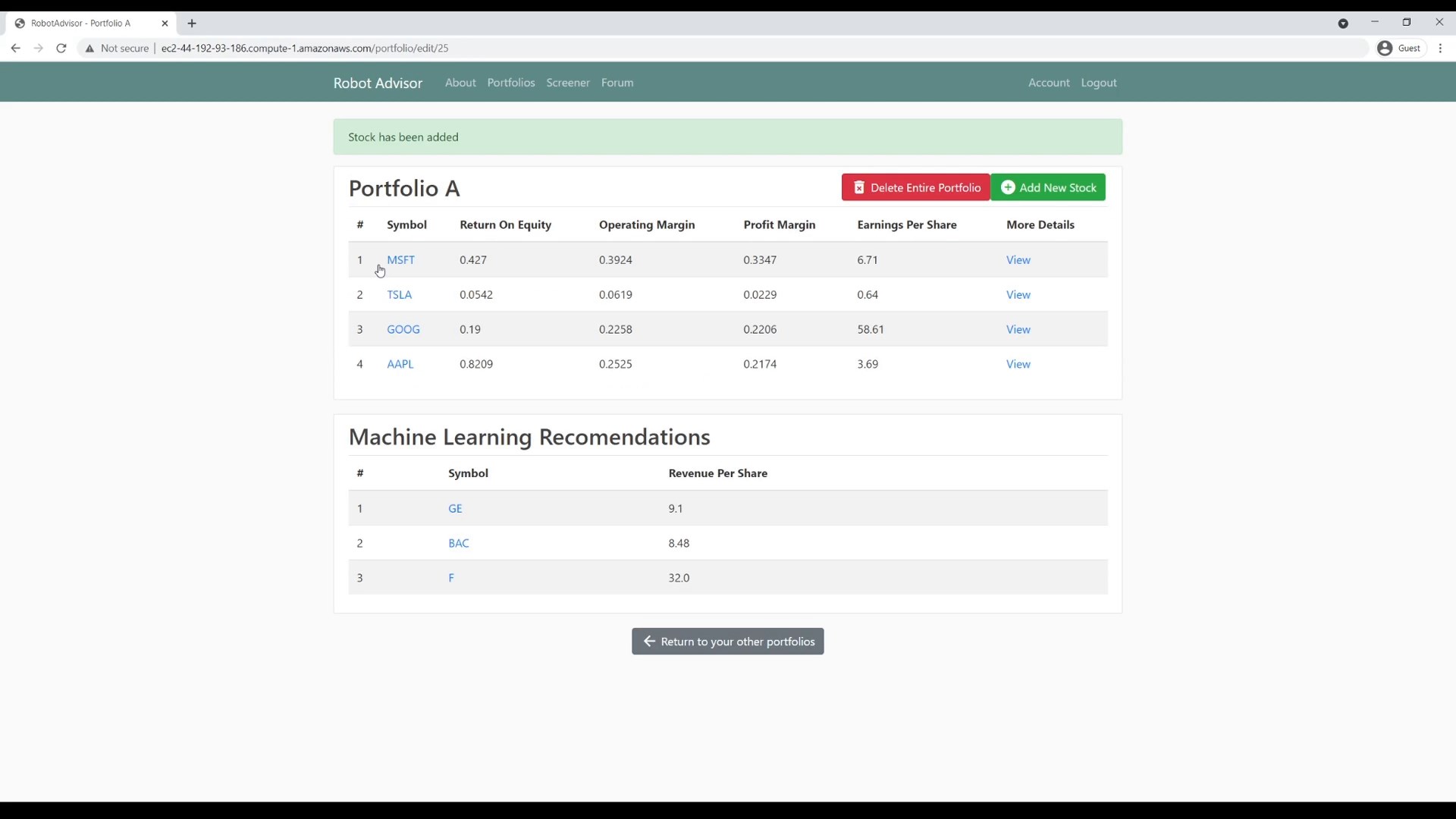 GitHub - HongfeiLi365/RobotAdvisor: A Web App Supported by MySQL, Neo4j, and Machine Learning ...