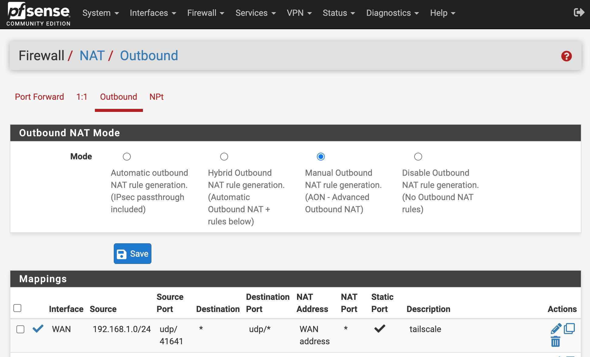 Document pfSense settings to make Tailscale work well · Issue #864 · tailscale/tailscale · GitHub