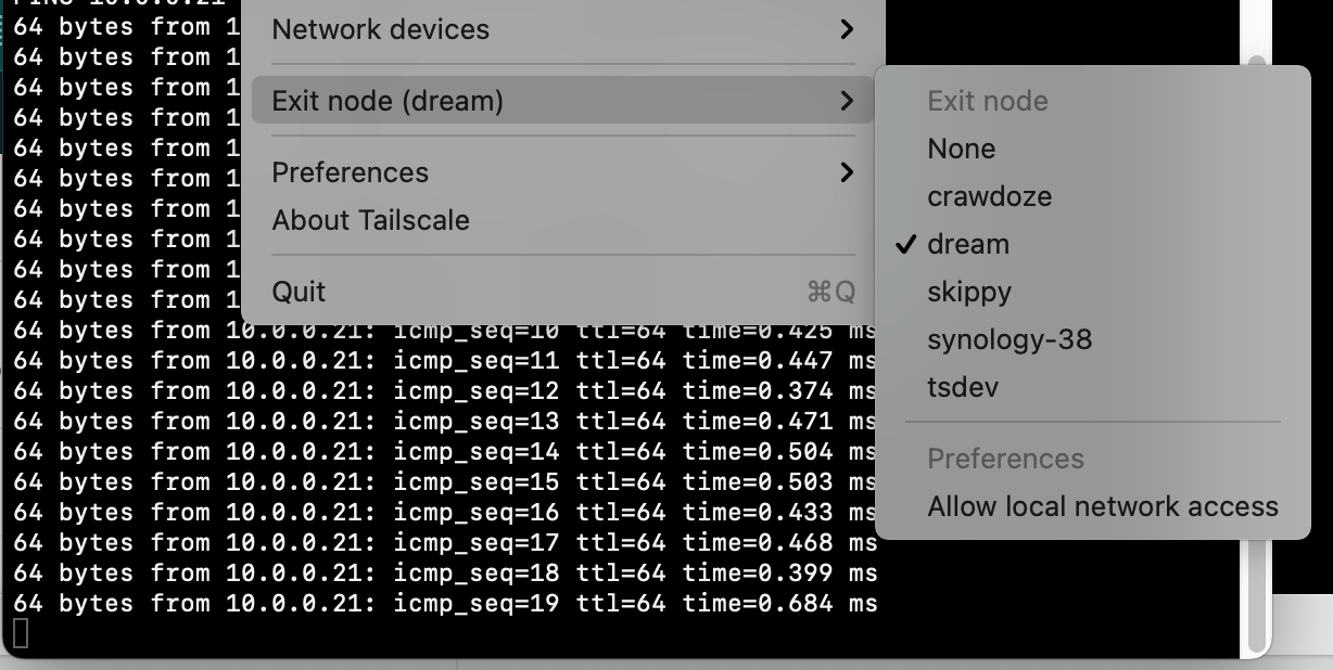 macOS exit nodes allows LAN access · Issue #3083 · tailscale/tailscale · GitHub