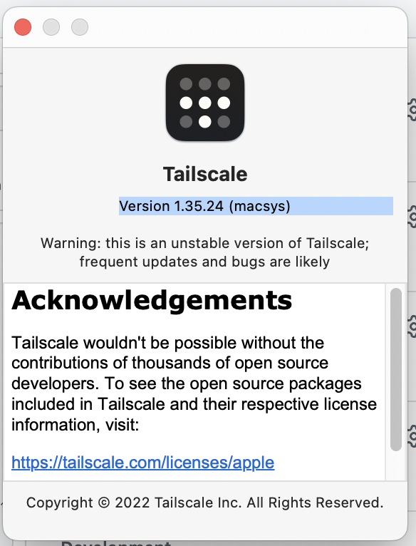 mac gui: version number in "About Tailscale" dialog can't be copied · Issue #6683 · tailscale ...