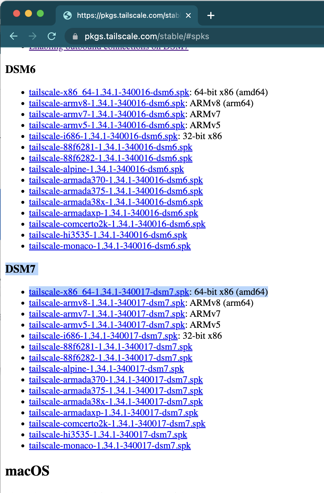 FR: Add support Synology DSM7.1 · Issue #6887 · tailscale/tailscale · GitHub