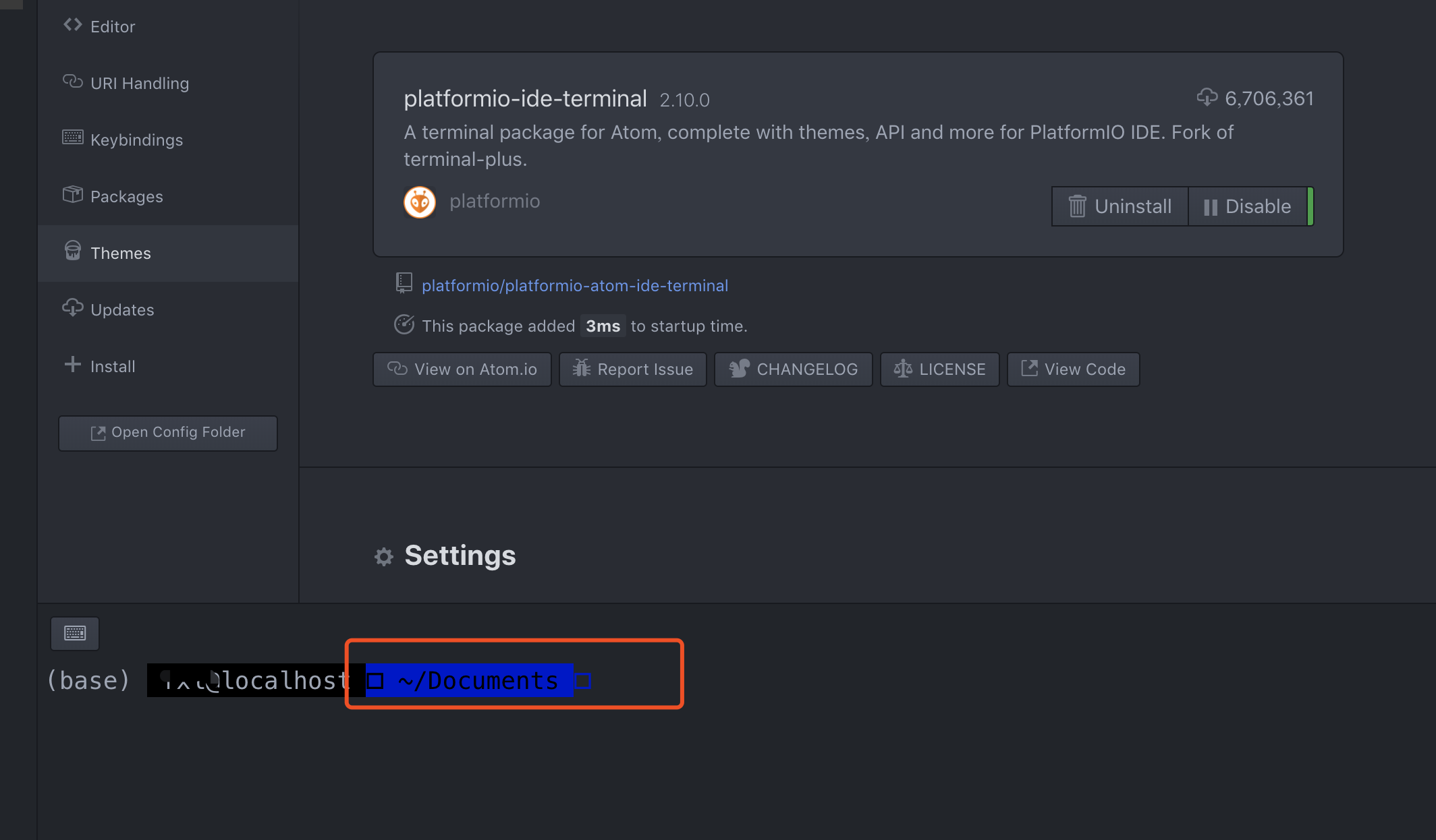 Open The Terminal Then Occur A Messy Code · Issue 808 · Platformio Platformio Atom Ide