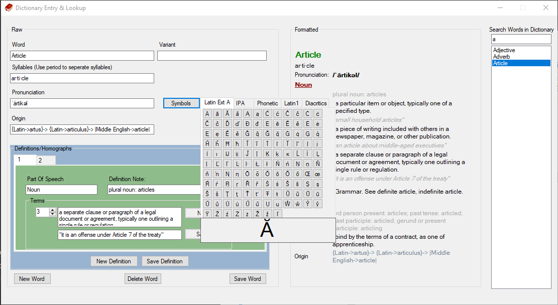 GitHub - heribertolugo/DictionaryEntryLookup: Dictionary Entry & Lookup