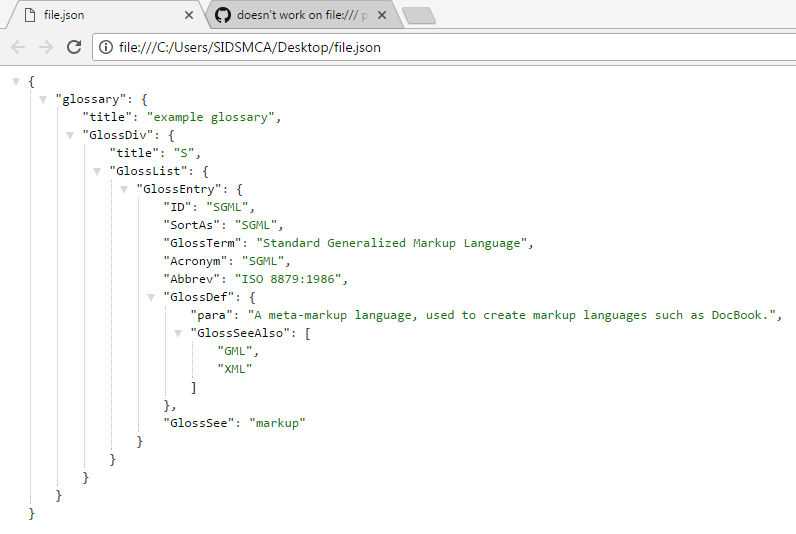 Doesn T Work On File Protocol · Issue 105 · Callumlocke Json Formatter · Github