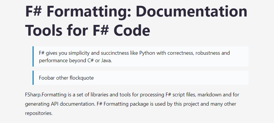 Modernize the default theme · Issue #849 · fsprojects/FSharp.Formatting · GitHub