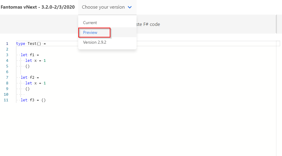 Unwanted new line added · Issue #667 · fsprojects/fantomas · GitHub