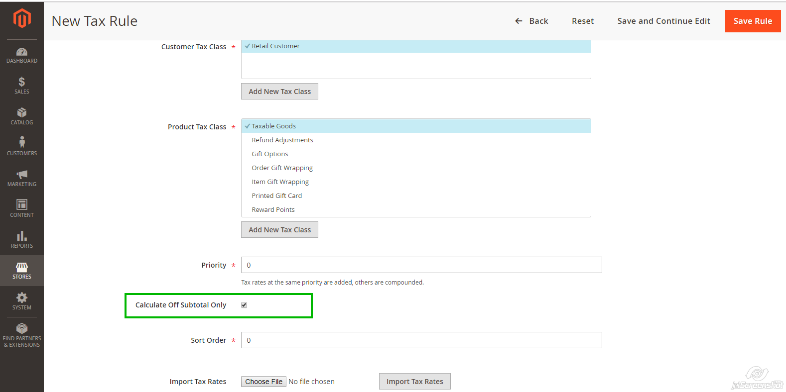 Add new Tax Rules (Calculate Off Subtotal Only) checkbox missaligned · Issue #20452 · magento ...