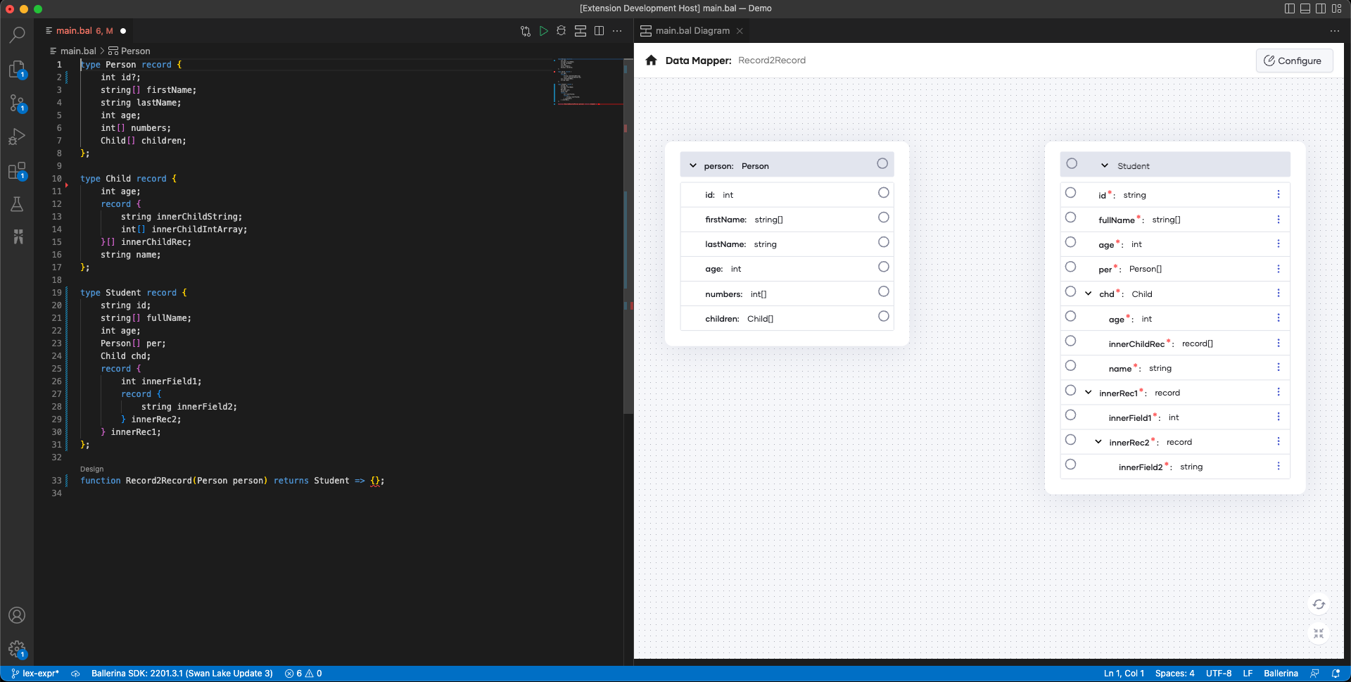 Cannot distinguish optional record fields in Data mapper inputs · Issue #359 · wso2/ballerina ...