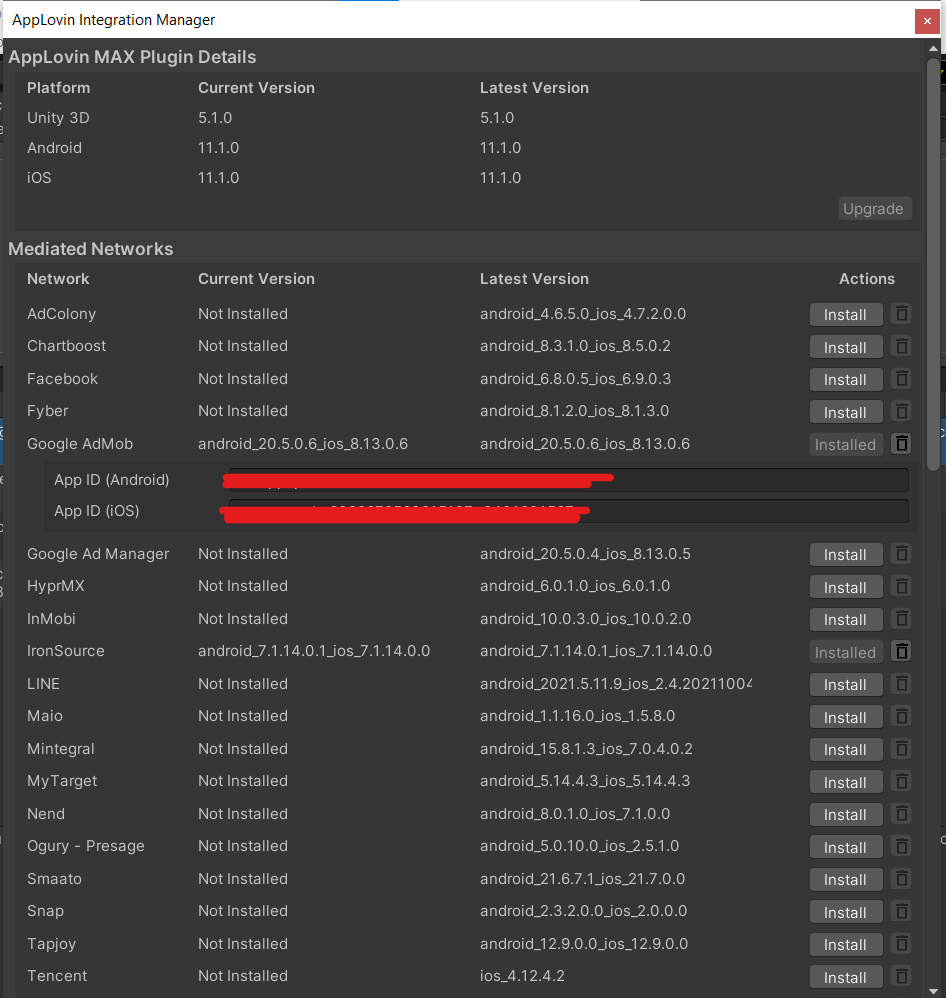 Build error. GAMaxIntegration.cs. The type or namespace name 'MaxSdkBase' could not be found ...