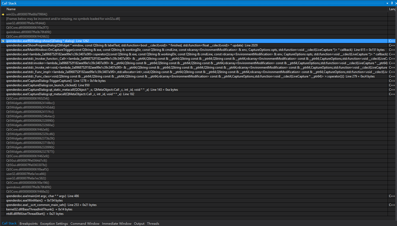 Failed to launch x64 program · Issue #1555 · baldurk/renderdoc · GitHub