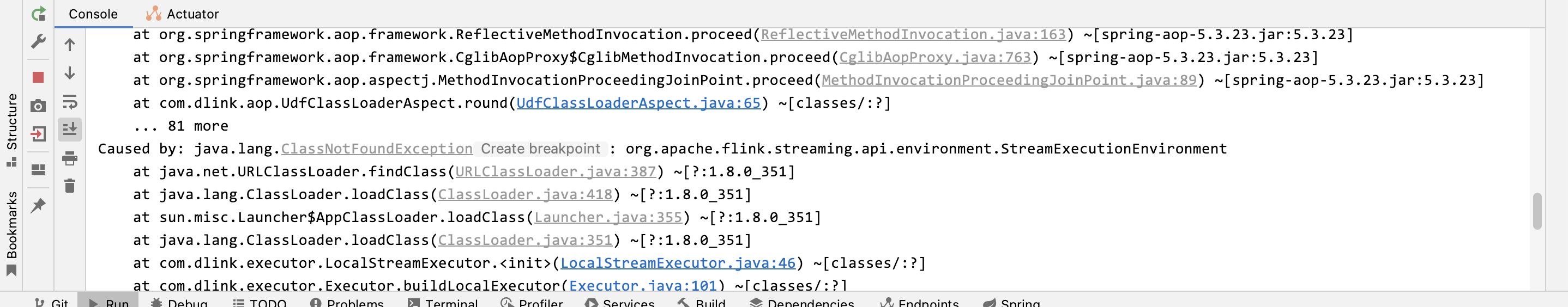 [Bug] 关于本地调试提示缺少StreamExecutionEnvironment的class · Issue #1739 · DataLinkDC/dinky · GitHub
