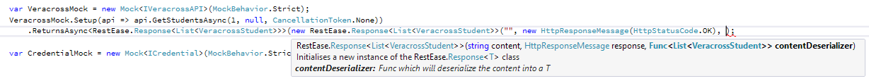 How to construct RestEase response for purposes of mocking function? · Issue #97 · canton7 ...