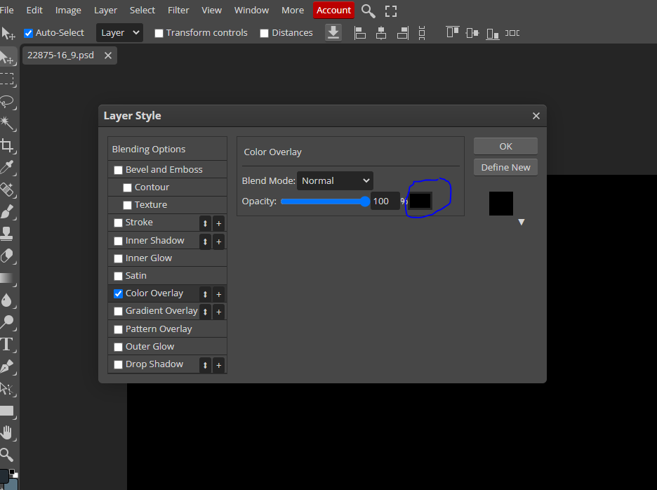 When Trying To Do color Overlay The Error Message SBOX FATAL MEMORY 