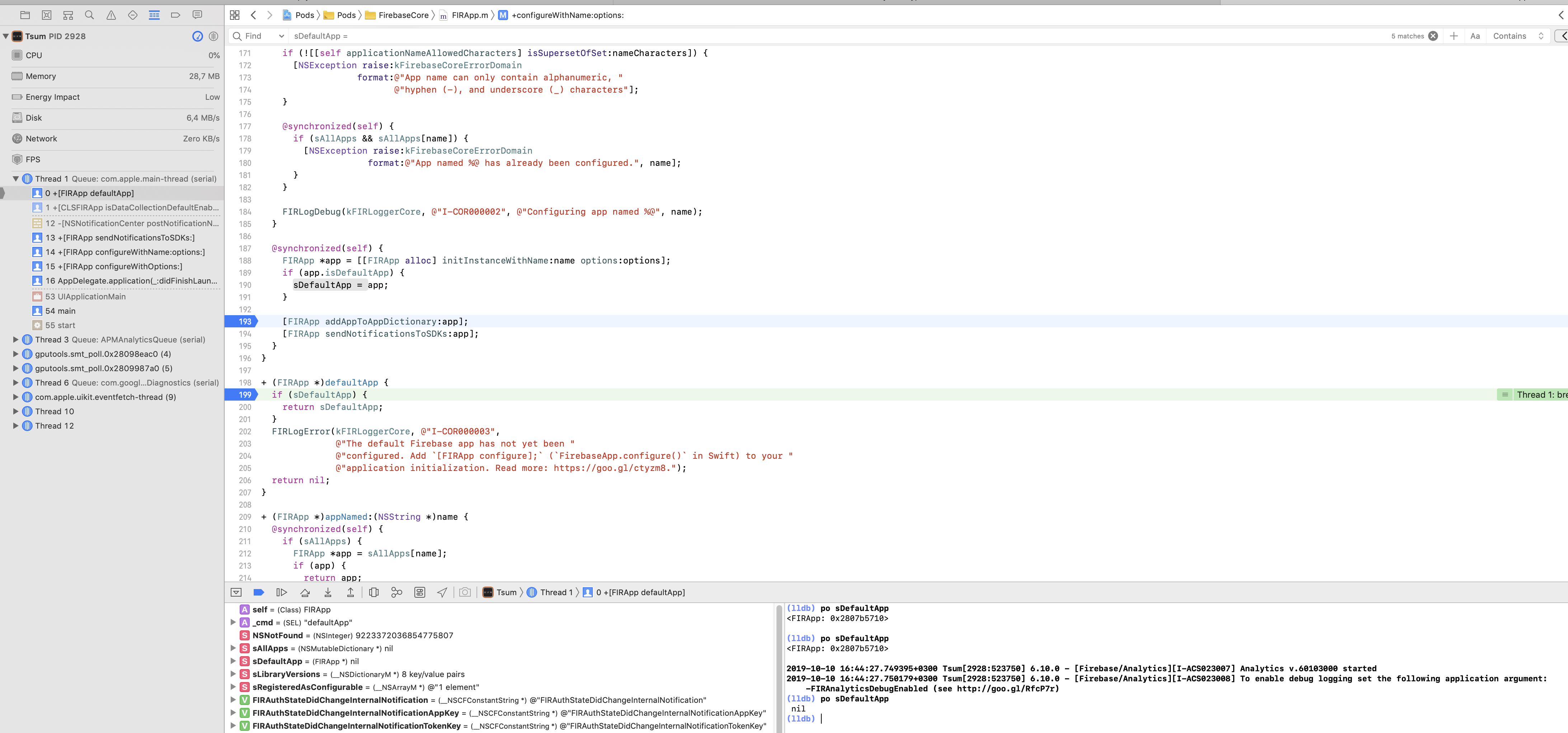 Crash At Launch On Ios 13 Only In Production Environment · Issue 3915 · Firebasefirebase Ios