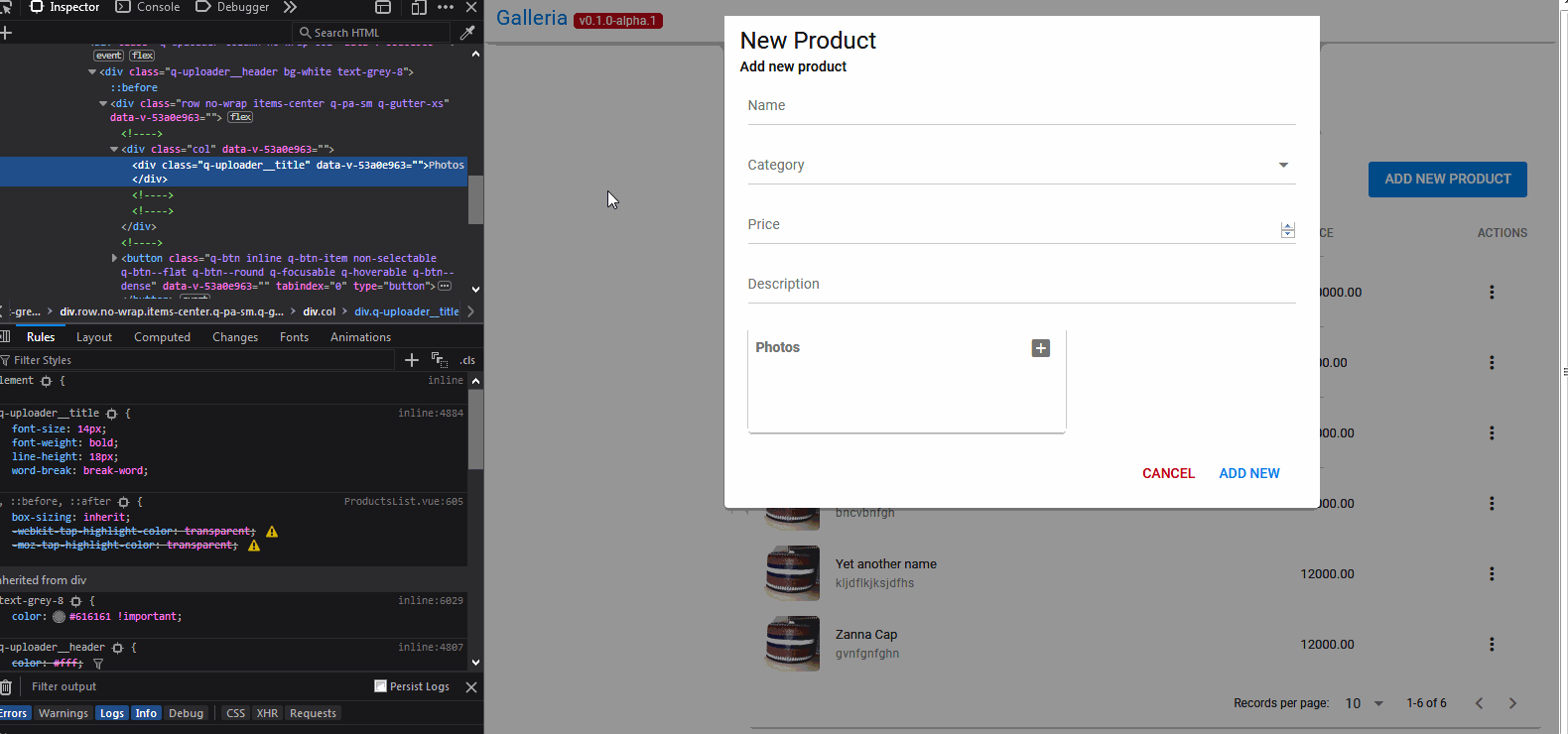 [v1] QUploader adds space when made to take card width · Issue #4217 · quasarframework/quasar ...