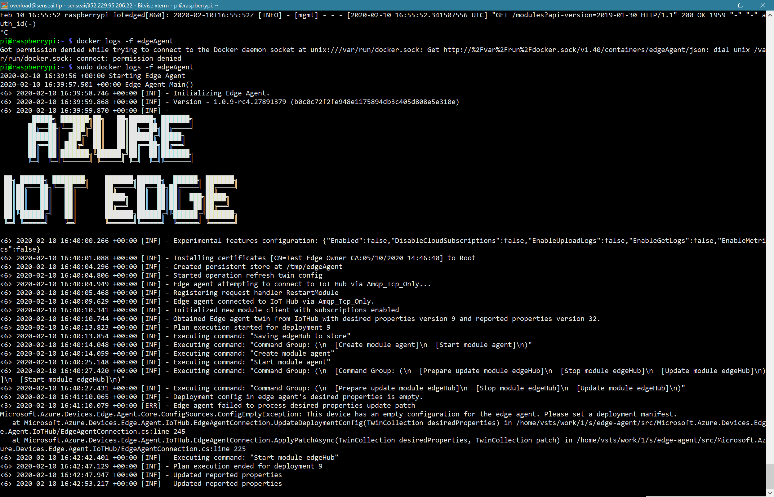 417 - The device's deployment configuration is not set · Issue #2450 · Azure/iotedge · GitHub