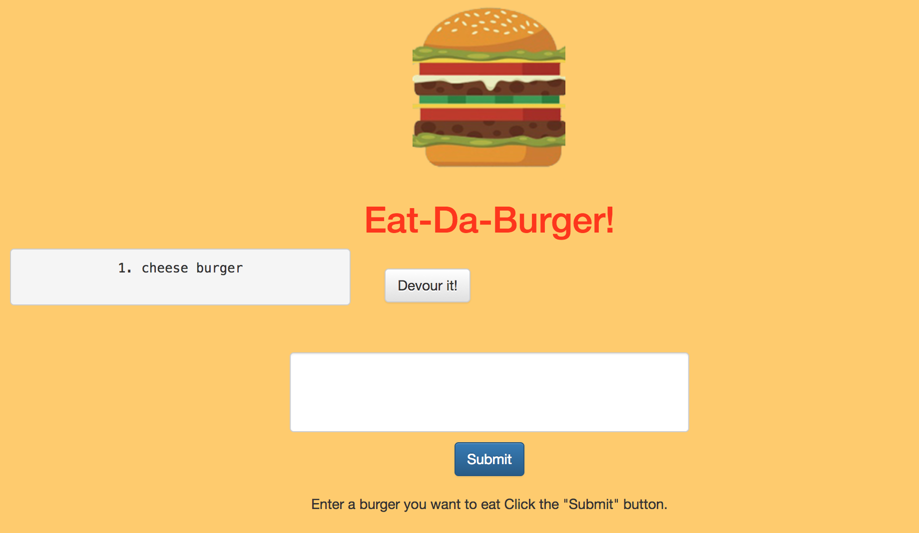 GitHub - cherisek27/sequelizedBurger: Sequelized Burger